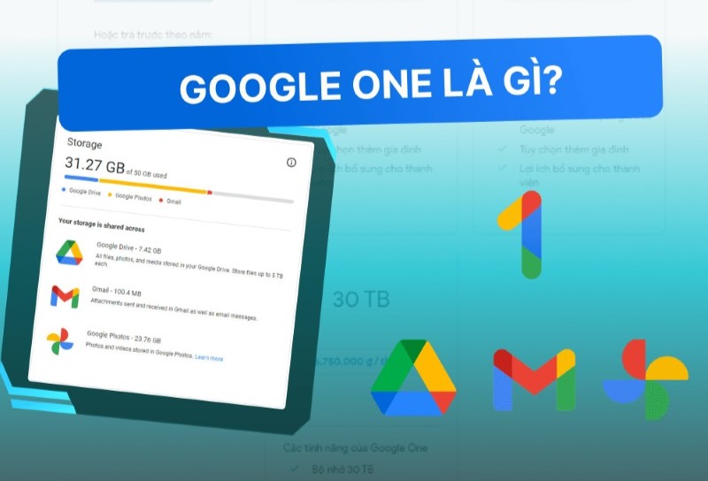 Google One là gì? So sánh dịch vụ Google One và Google Drive